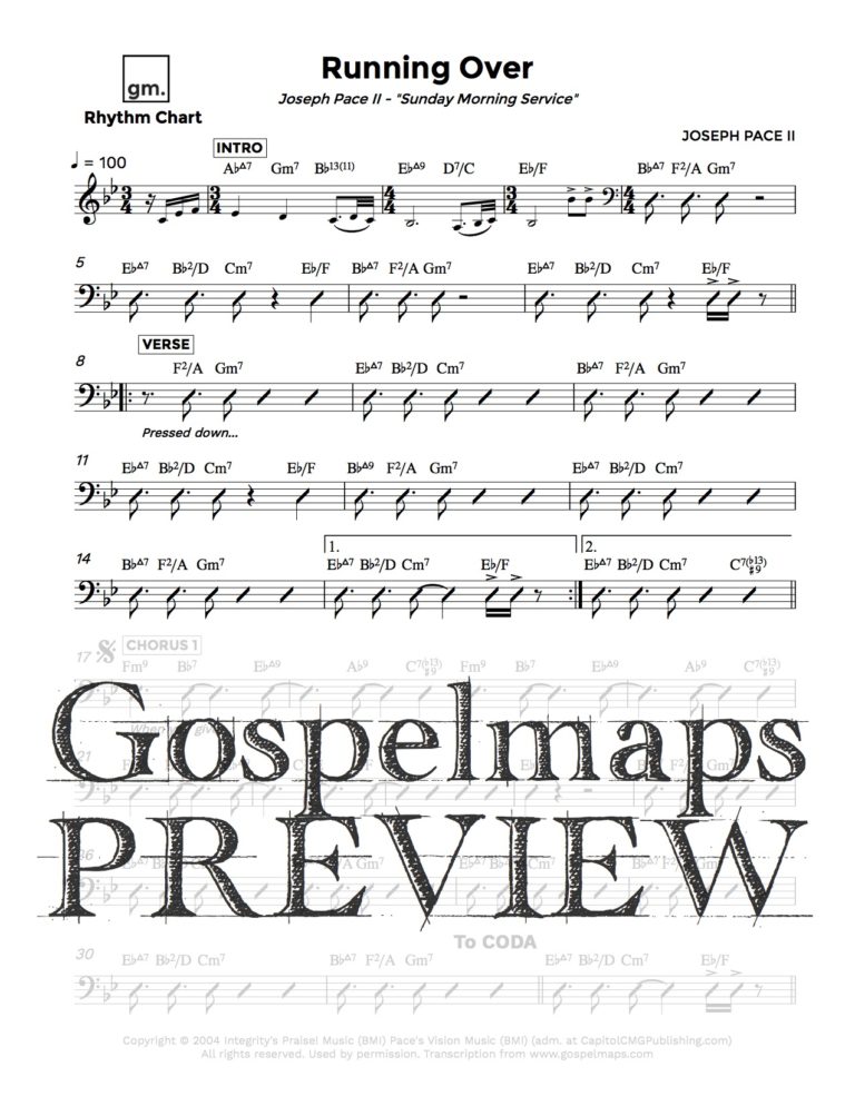 Gospelmaps | Running Over - Joseph Pace II, Joe Pace Presents Sunday ...
