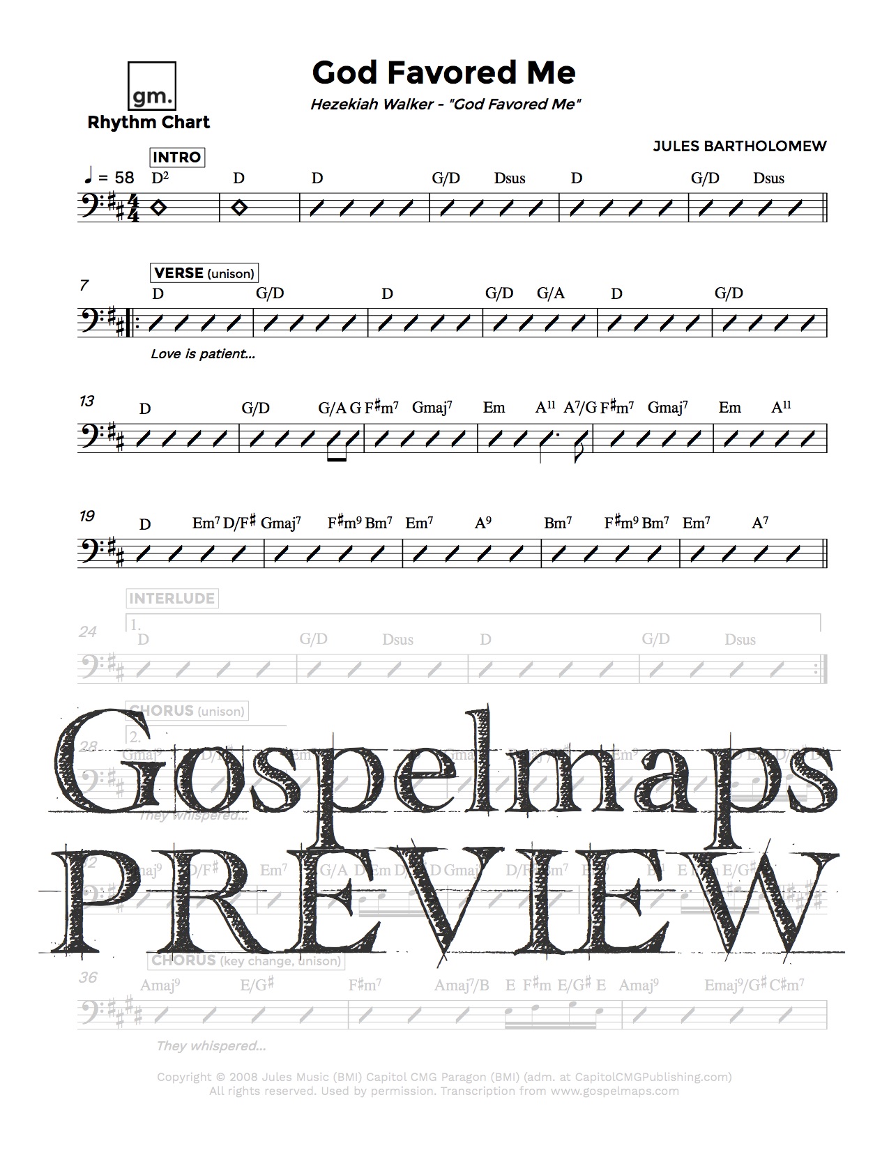 Gospelmaps | God Favored Me - Hezekiah Walker, God Favored Me | Rhythm ...