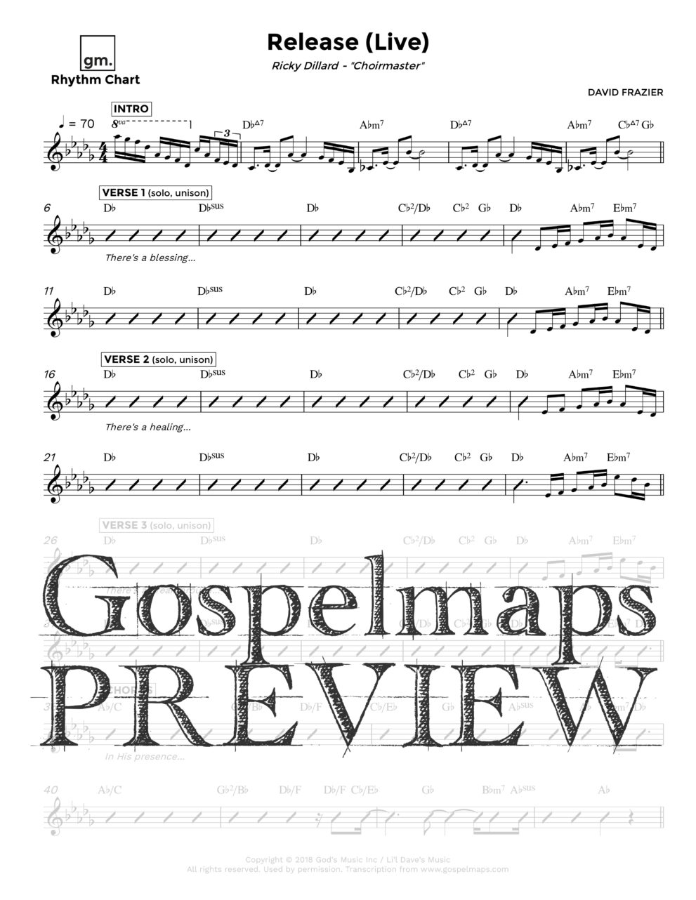 Gospelmaps | Release (Live) - Ricky Dillard, Choirmaster | Rhythm ...